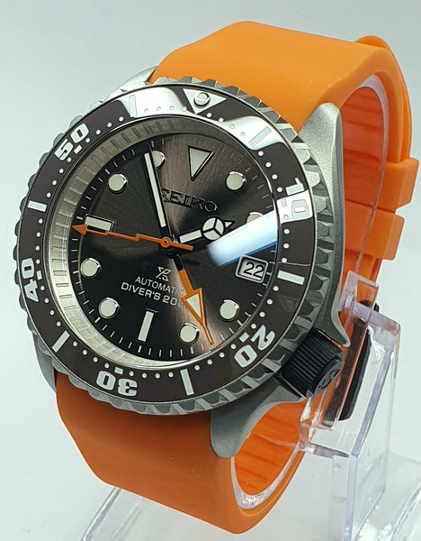 Bespoke Custom Build GMT Mod SKX007 Divers Watch SEIKO NH34 GMT Automa ...